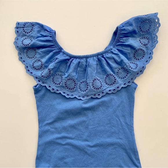 Zara | Shirts & Tops | Nwot Zara Royal Blue Ruffle Top | Poshmark